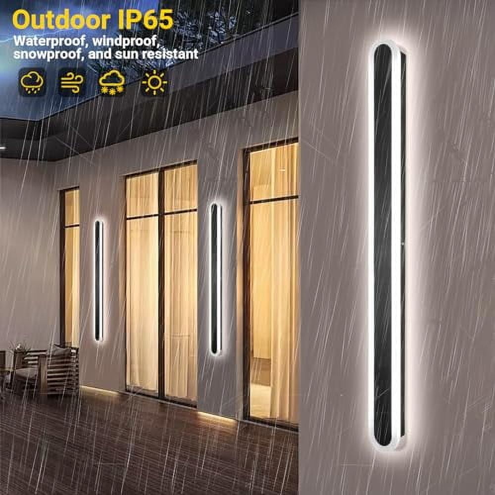 2Pack 47.2" Outdoor Wall Lights Modern Outdoor Wall Sconces for House ...