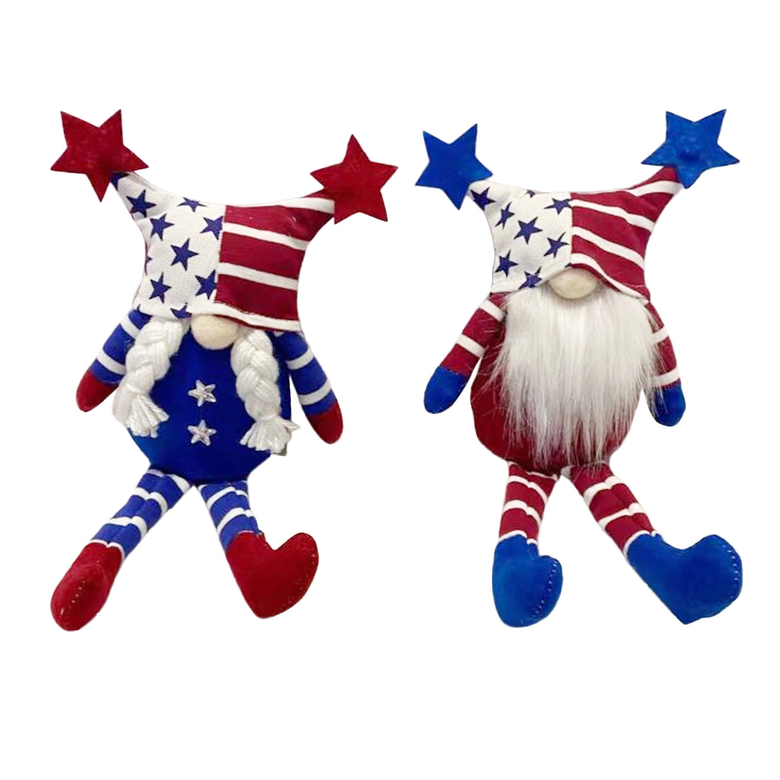2Pack 4Th Of July Gnome Plush Doll Decoration Patriotic Gnomes ...