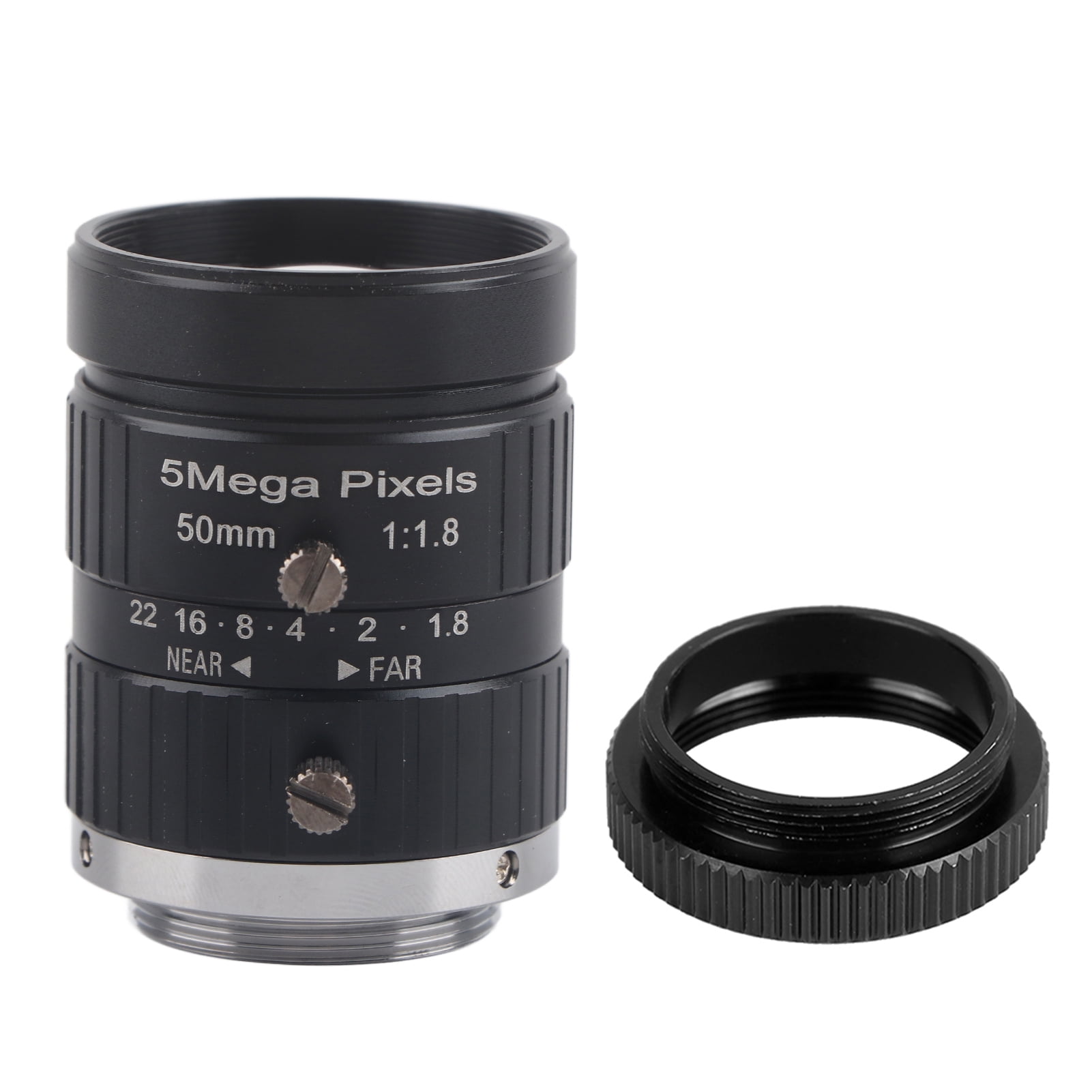 (2Pack) 5MP HD Camera Lens 50mm Focal-Length Manual Aperture C Mount ...
