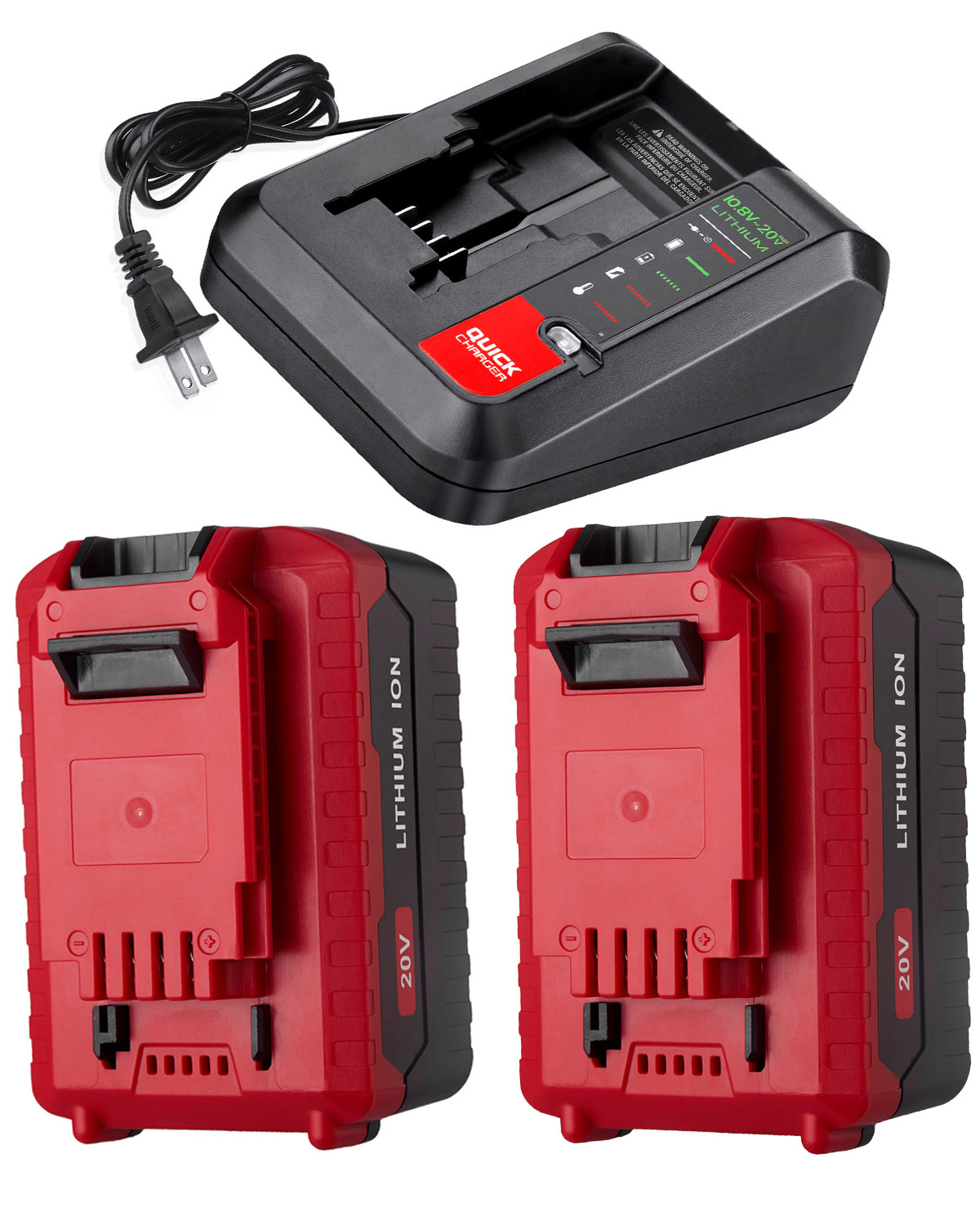 2Pack 6.0Ah 20Volt Li-Ion Battery for Porter Cable 20V Max PCC680L ...