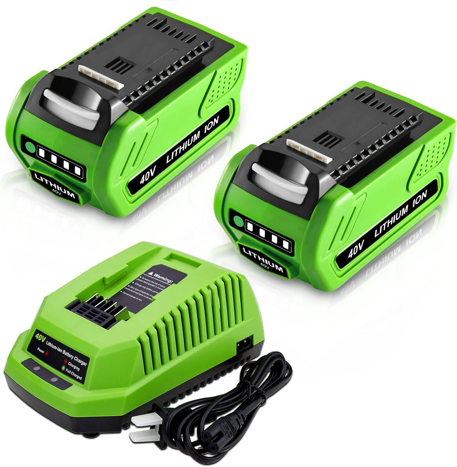 2Pack 6.0Ah 40 Volt Lithium 29462 29472 Battery and 29482 Charger ...