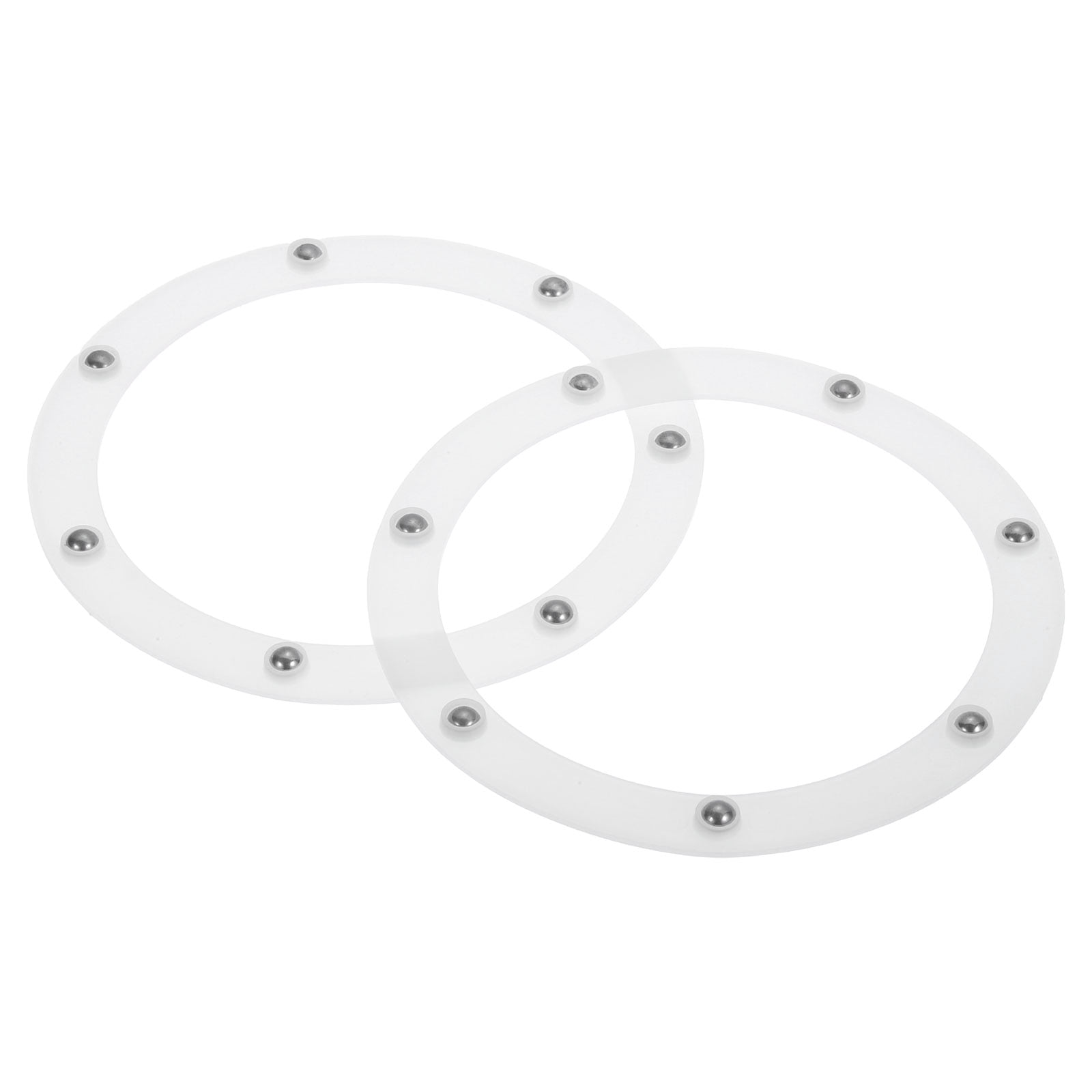 2Pack 6.5 Inch Rotating Swivel Stand with Steel Ball Bearings, White, 7 ...