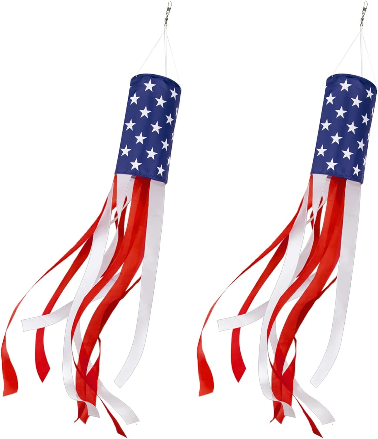 2Pack 60 Inch American Wind Sock Heavy Duty, 4th of July Windsock ...