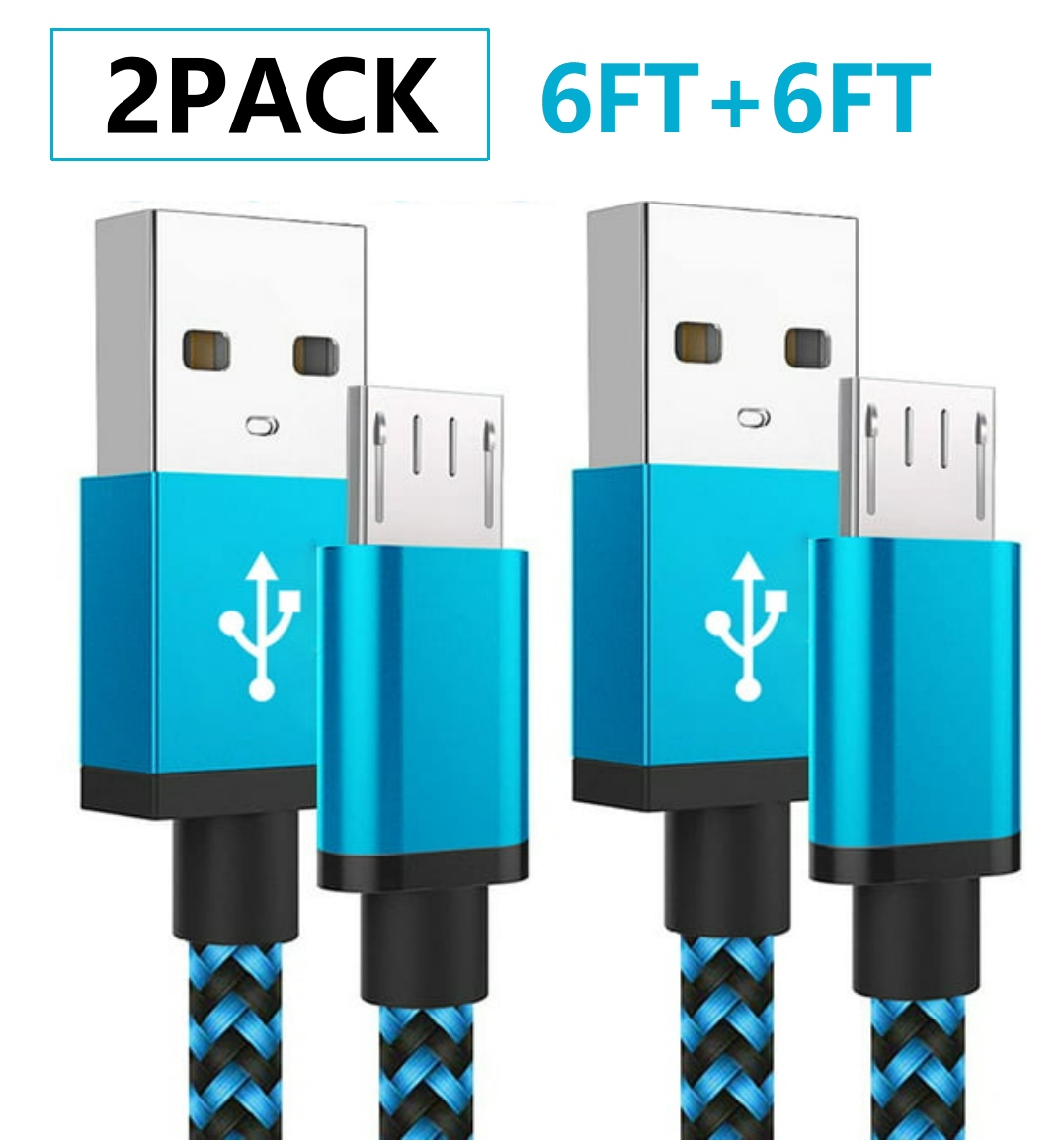 Twist Short Micro USB Cable V8 Charging Cord Data Charger Cable for ...