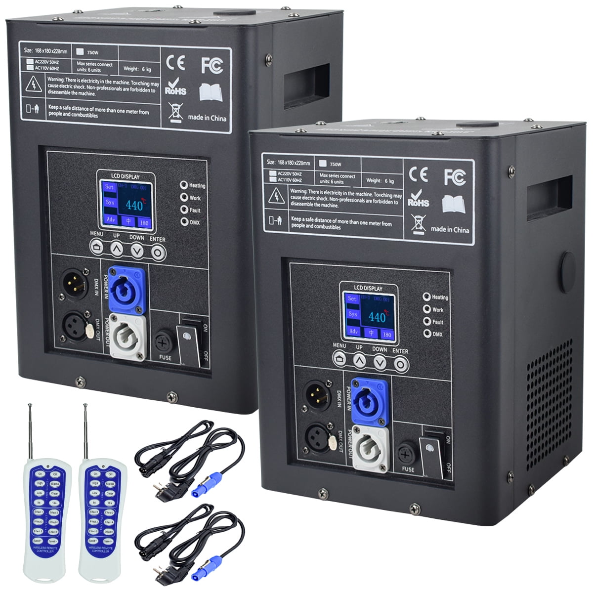 2Pack 750W Cold Spark Machine DMX Firework Machine LCD Screen for ...