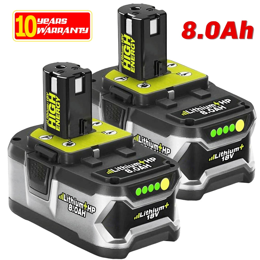 2Pack 8.0Ah For Ryobi 18V P108 One + Plus High Capacity Battery Lithium-Ion P109 New - Walmart.com