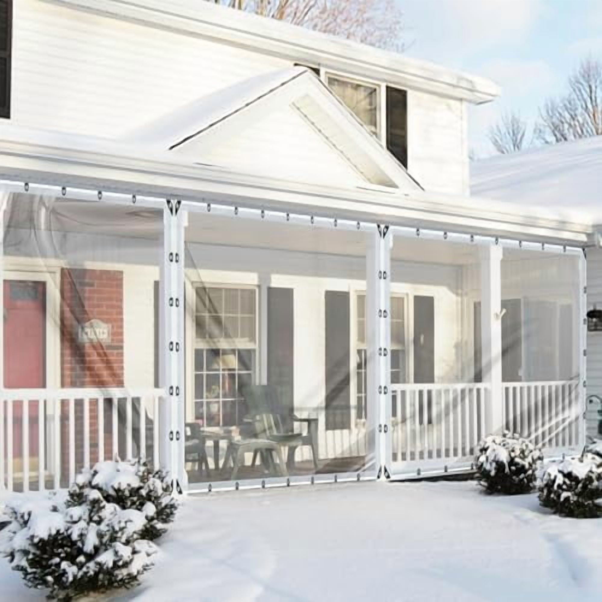 2Pack 8x10ft Clear Waterproof Tarp with Grommets, Upgraded Edge Heat ...