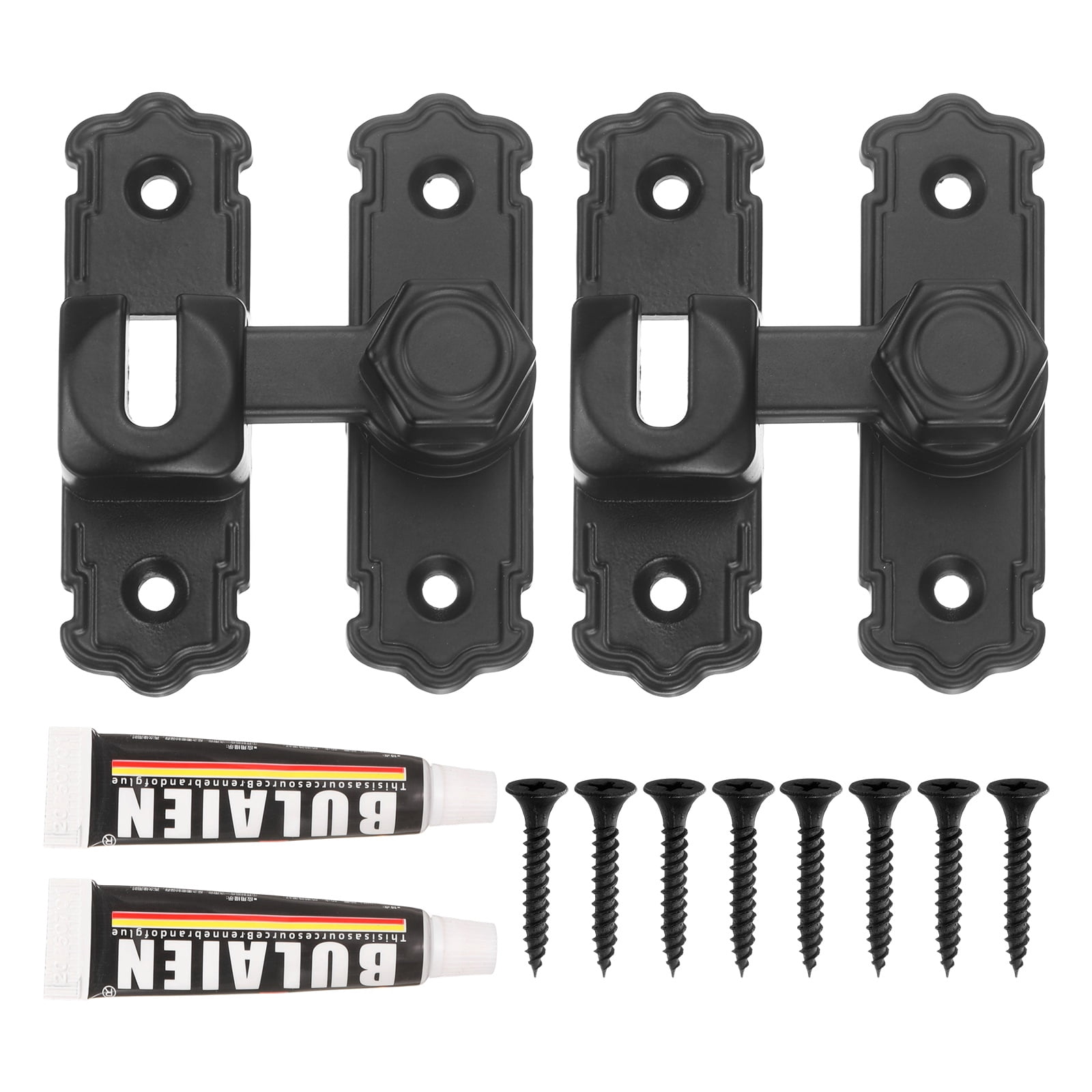 2Pack 90/180 Degree Flip Gate Latches, Aluminum Alloy Flip Sliding Barn ...