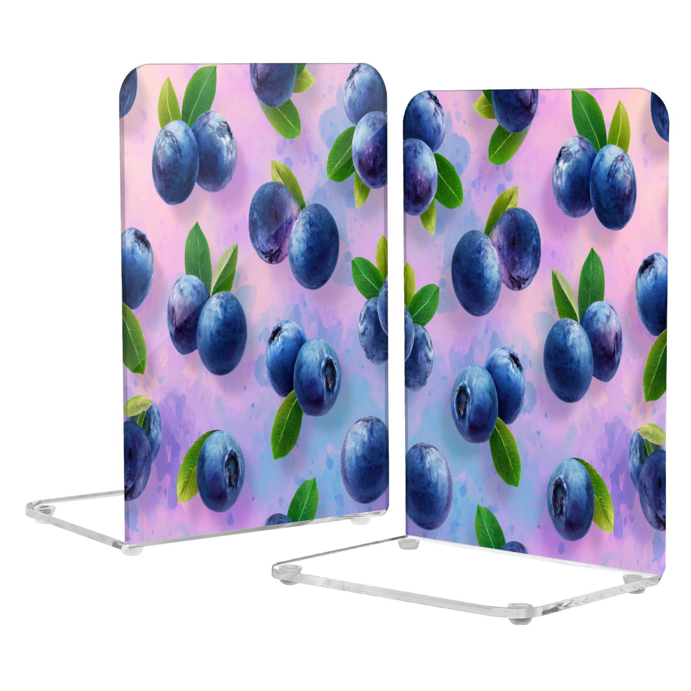 2Pack Acrylic Bookends Clear L-Shaped Book Holders with Non-Slip Pads ...