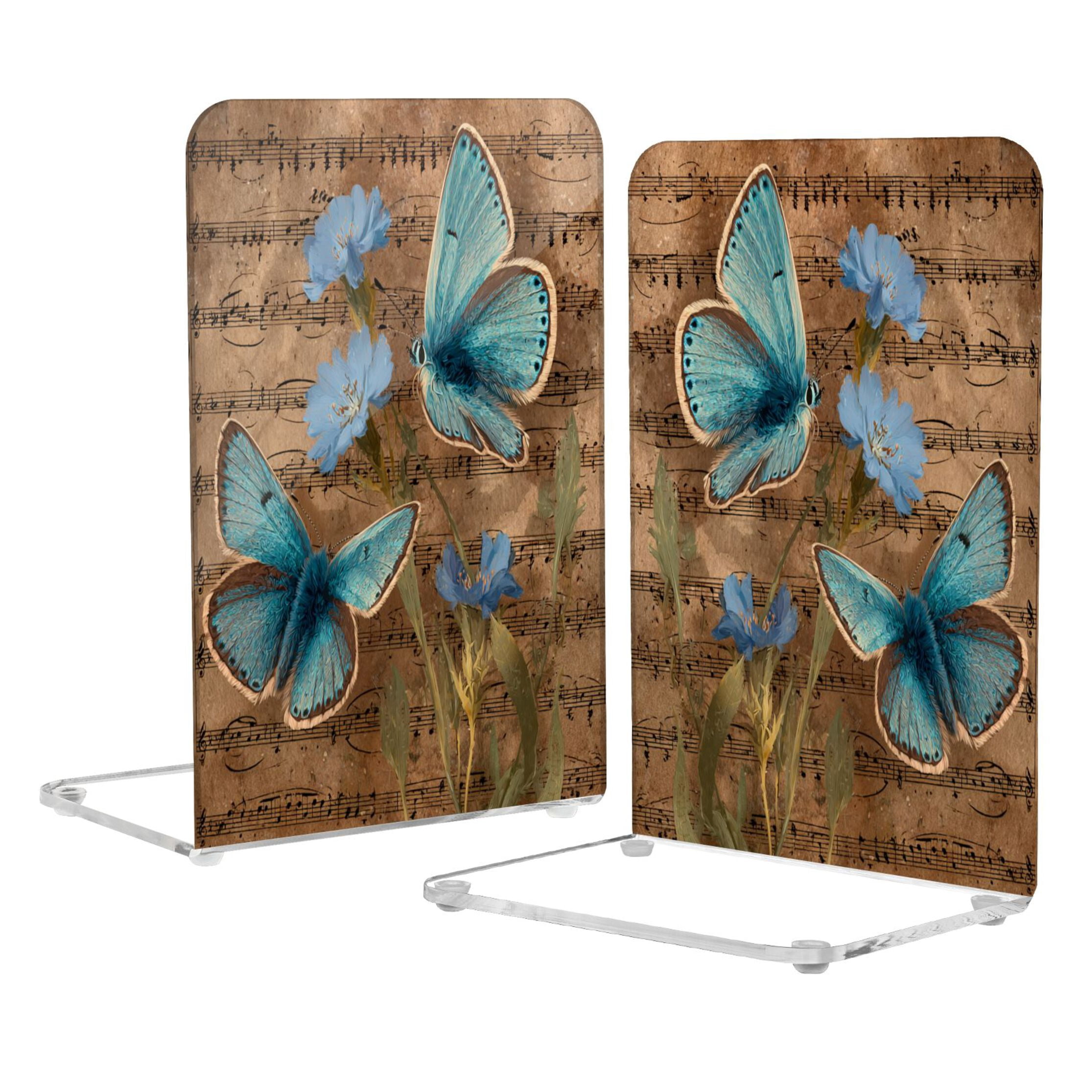 2Pack Acrylic Bookends Clear L-Shaped Book Holders with Non-Slip Pads ...