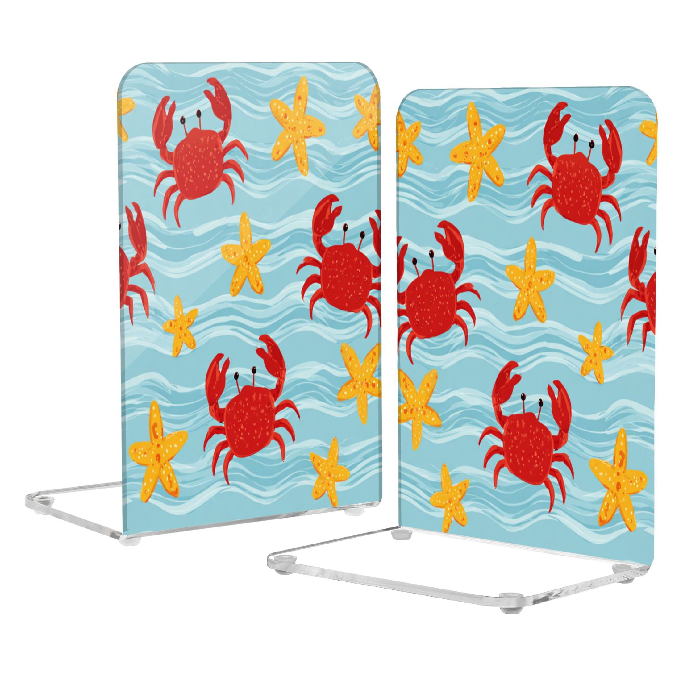 2Pack Acrylic Bookends Clear L-Shaped Book Holders with Non-Slip Pads ...
