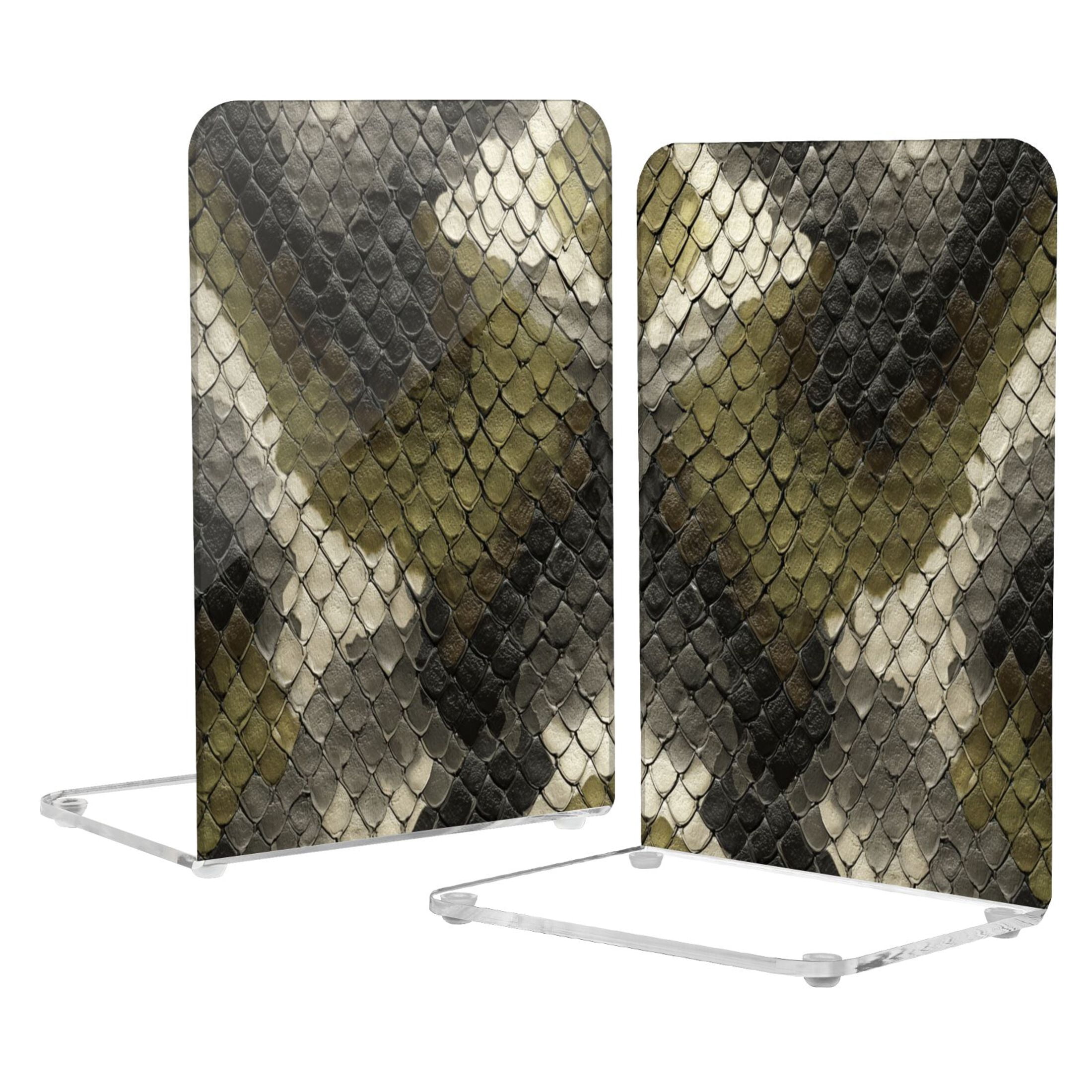2Pack Acrylic Bookends Clear L-Shaped Book Holders with Non-Slip Pads ...