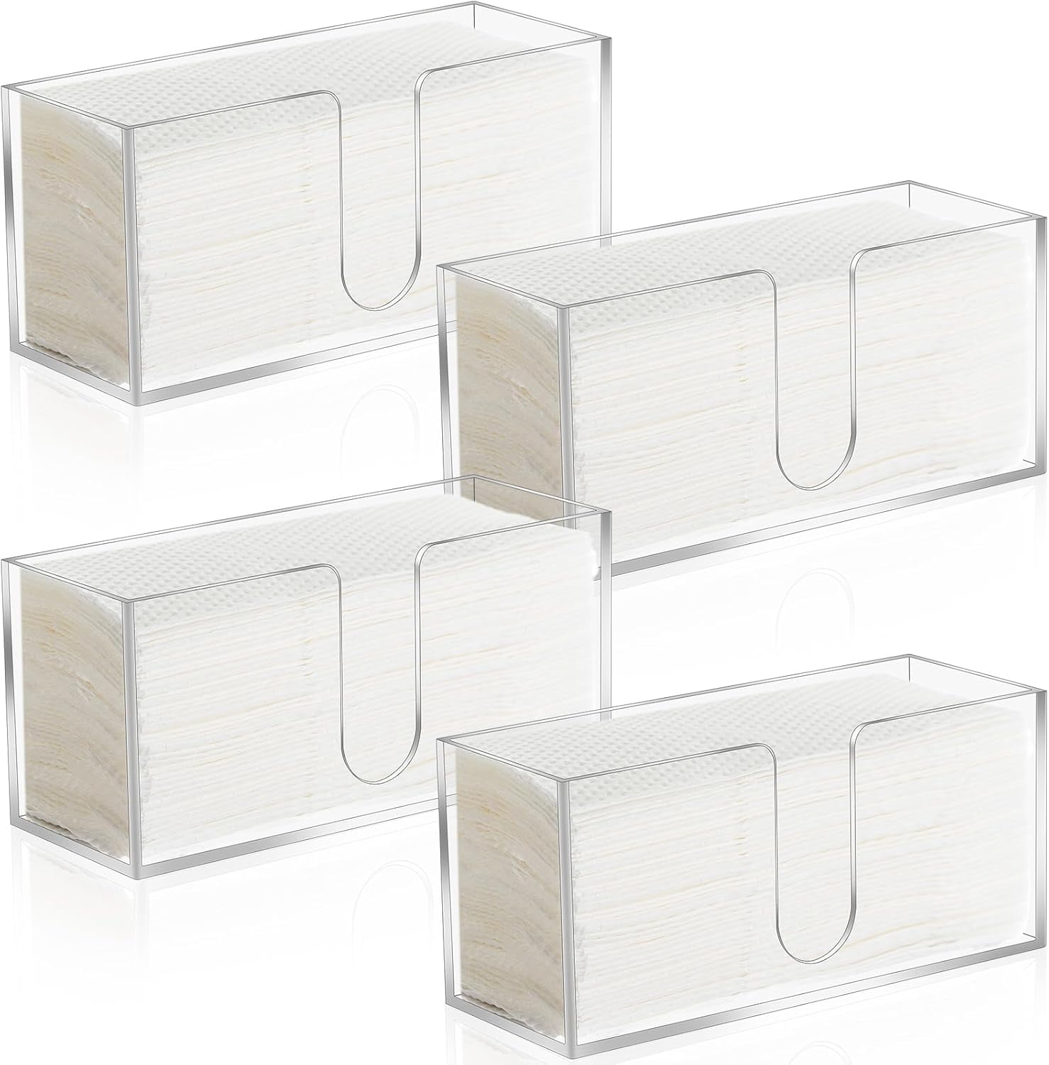 2Pack Acrylic Countertop Paper Towel Dispenser Folded Paper Towel ...