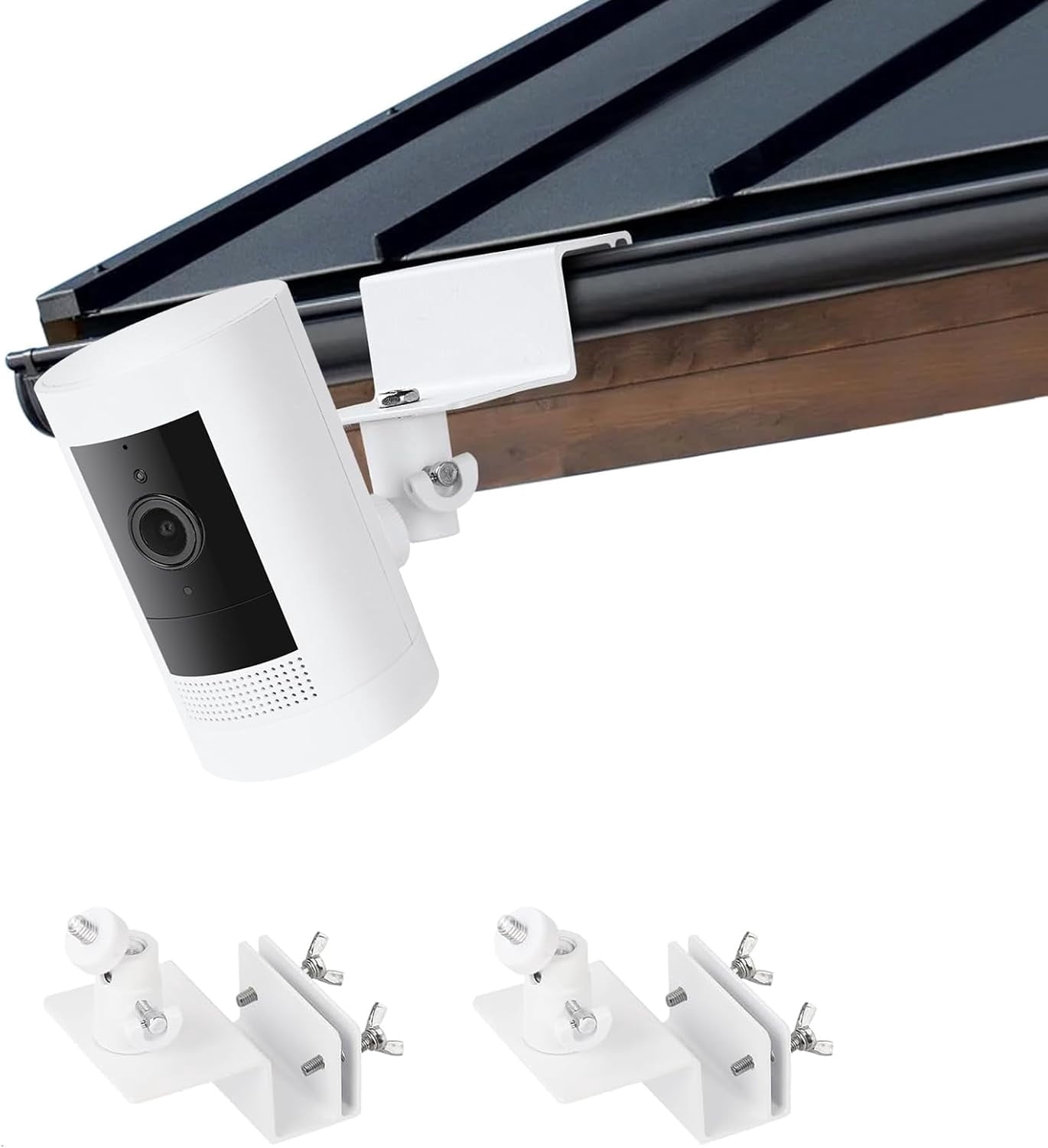 2Pack Adjustable Gutter Mount for Stick Up Cam/Spotlight Cam/Outdoor ...