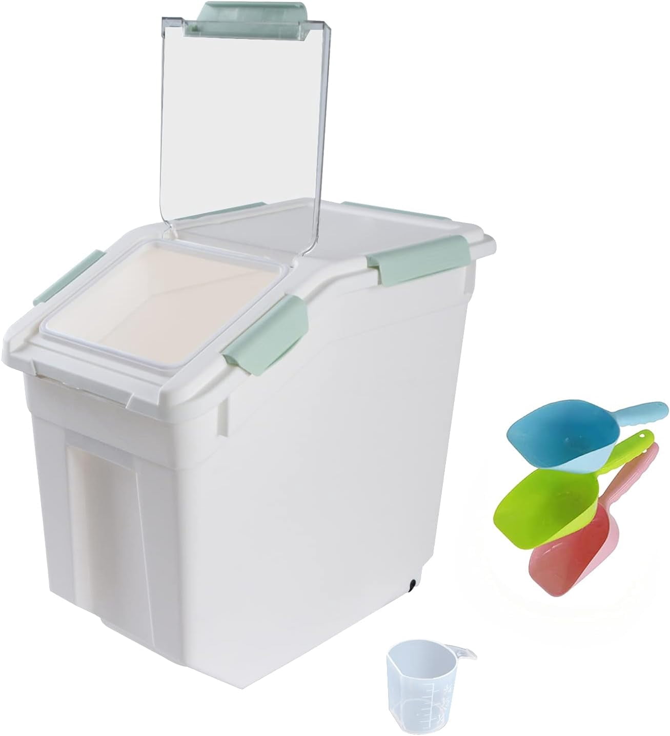 2Pack Airtight Flour Storage Container 25 lb Rice Storage Container ...
