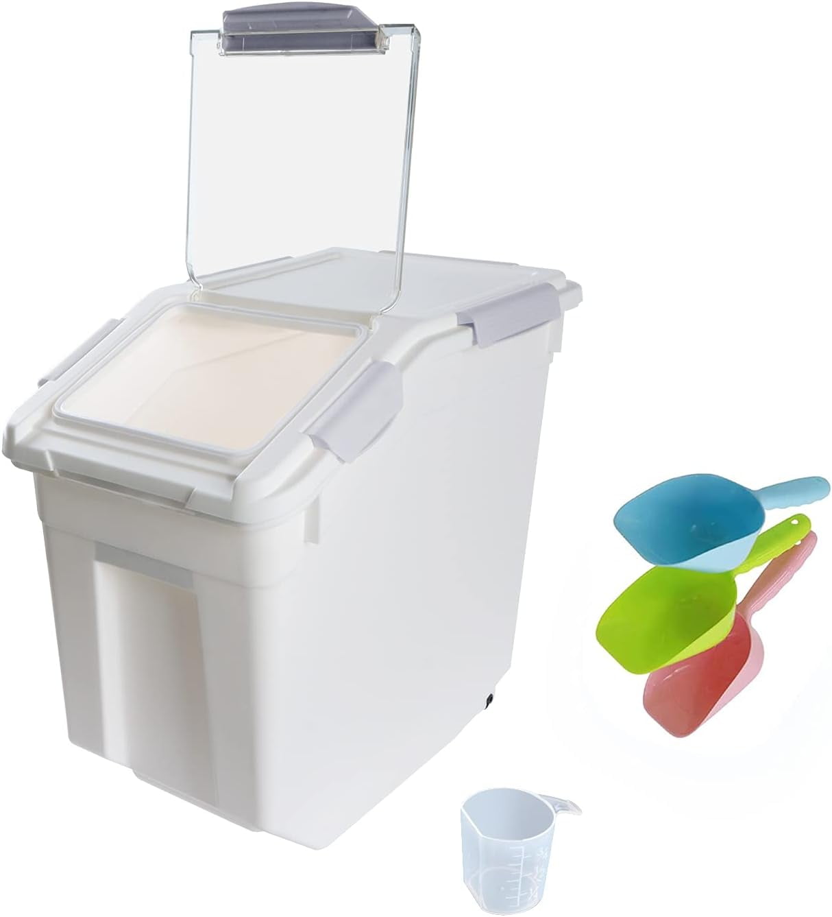 2Pack Airtight Flour Storage Container 25 lb Rice Storage Container ...