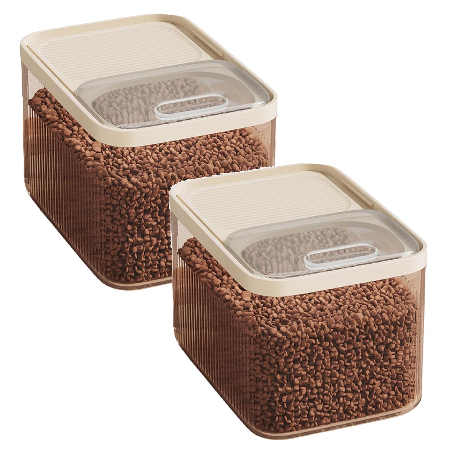 2Pack Airtight Pet Food Storage Container Up To 30 Lbs For Dog Cat And ...