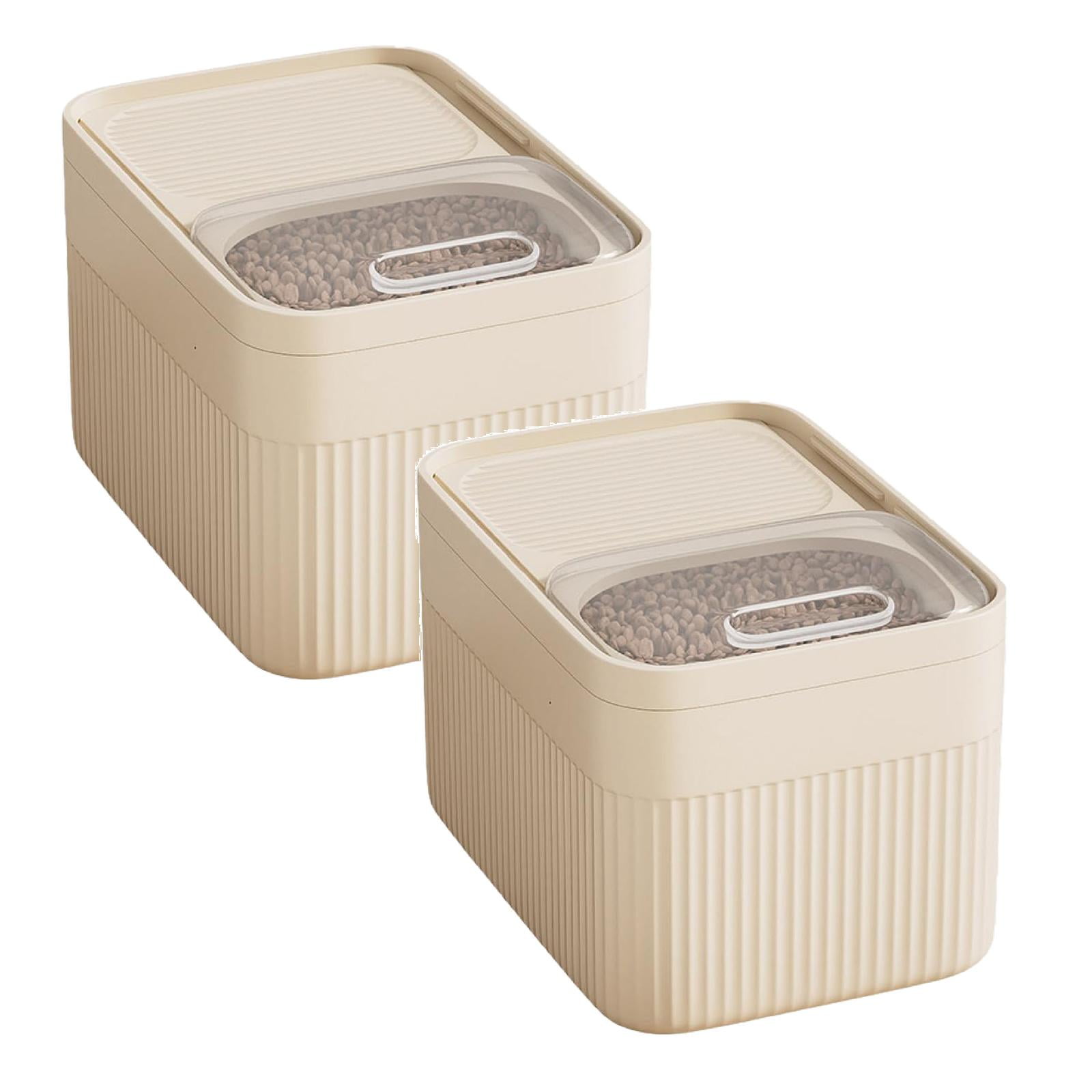 2Pack Airtight Pet Food Storage Container Up To 30 Lbs For Dog Cat And ...