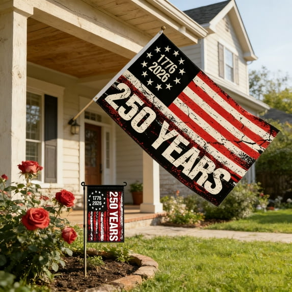 2Pack America 250th Anniversary Garden Flag,12x18 Inch and 3x5 Ft 1776 ...