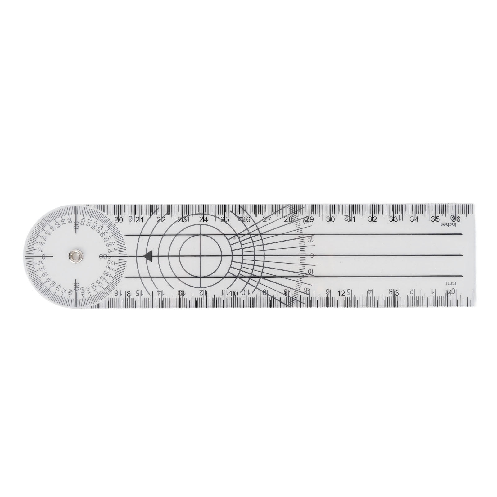 (2Pack) Angle Ruler Transparent Flexible Adjustable Geometry Measuring ...