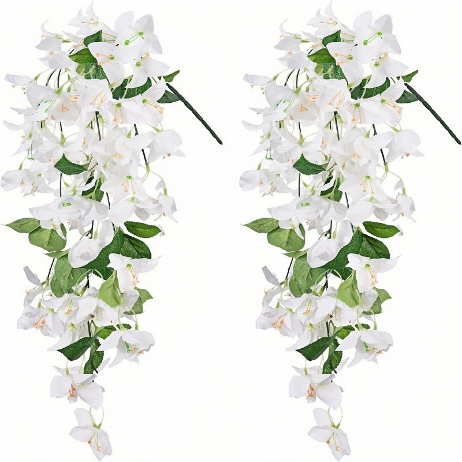 2Pack Artificial Bougainvillea Flowers, Faux Silk Long Vines Hanging ...