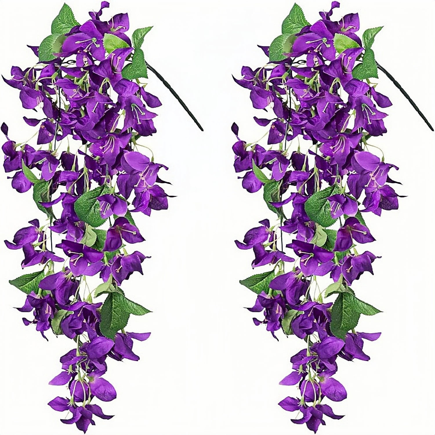 2Pack Artificial Bougainvillea Flowers, Faux Silk Long Vines Hanging ...