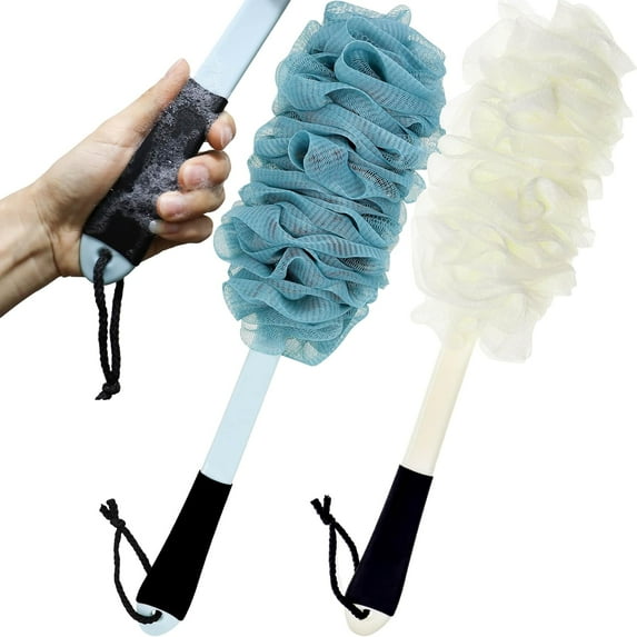 2Pack Back Scrubber for Shower, Loofah with Handle, Back Loofah Non ...