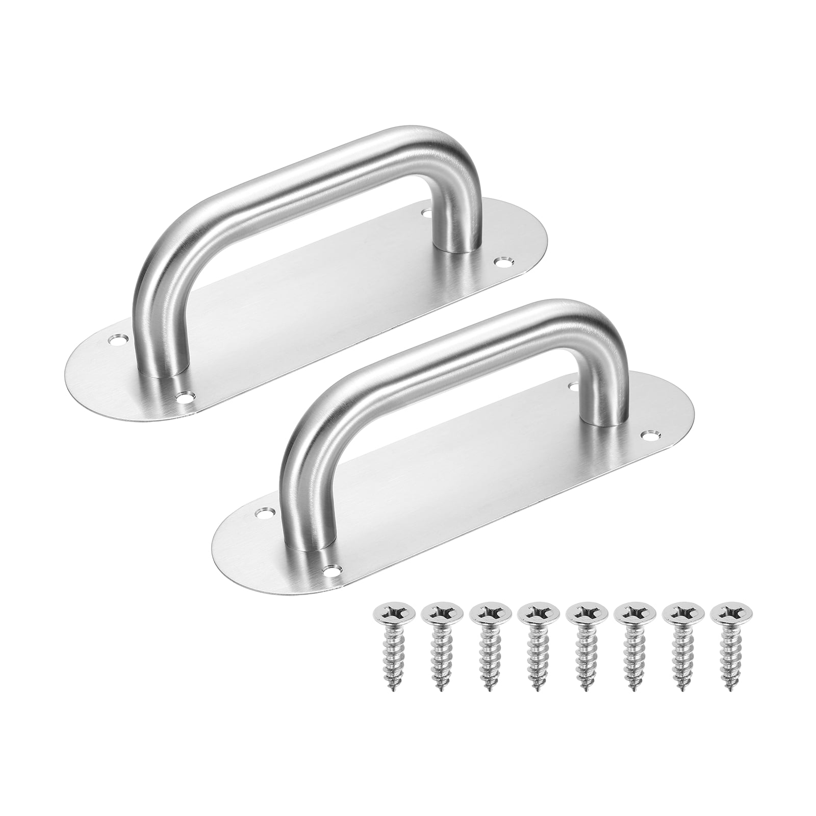 2Pack Barn Door Handles, 8" Stainless Steel Heavy Duty Door Plate ...