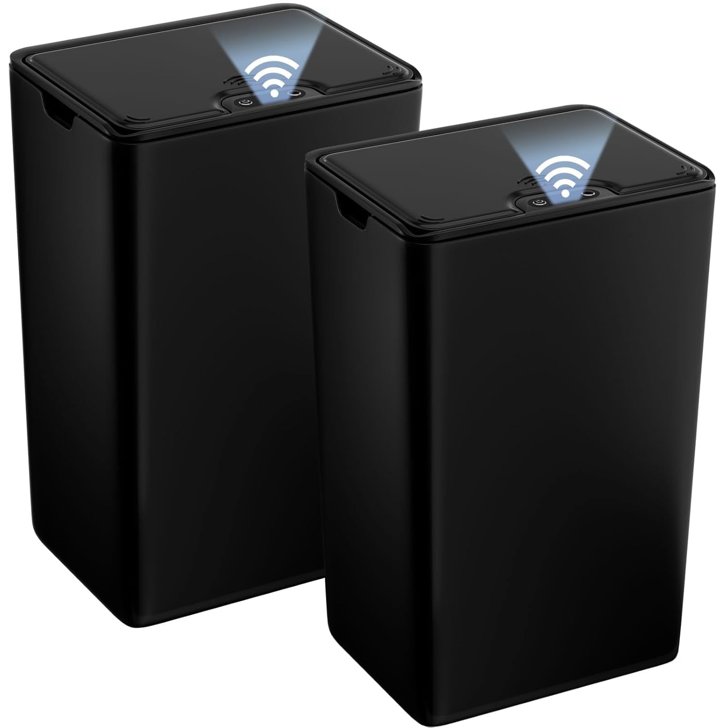 2Pack Bathroom Small Trash Can with Lid, 4 Gallon Touchless Automatic ...