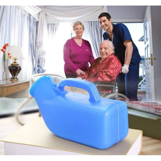 2Pack Blue Male Urinals with Lid 40oz./1200mL Urinals for Men Portable ...