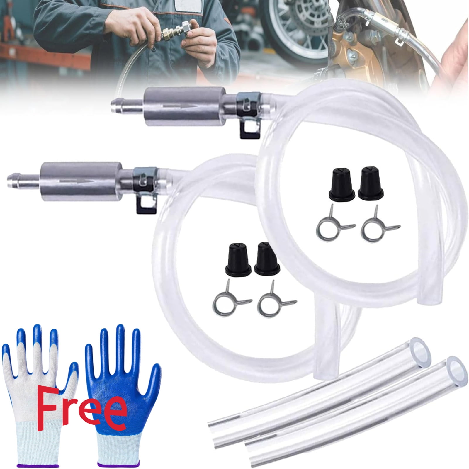2Pack Brake Bleeder Hose - One Way Check Valve Tube Bleeding Tool Kit ...
