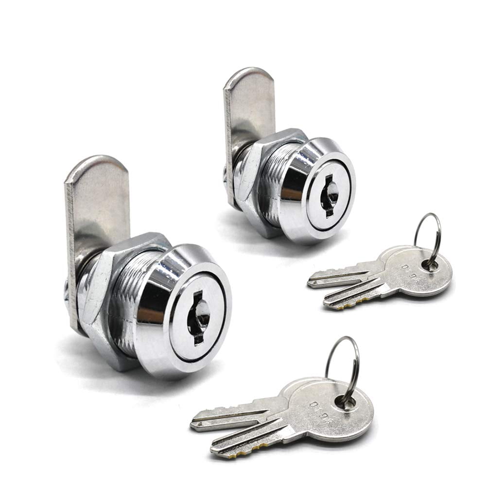 2Pack Cabinet Cam Lock 5/8 Inch Tubular Cam Locks Keyed Alike with ...