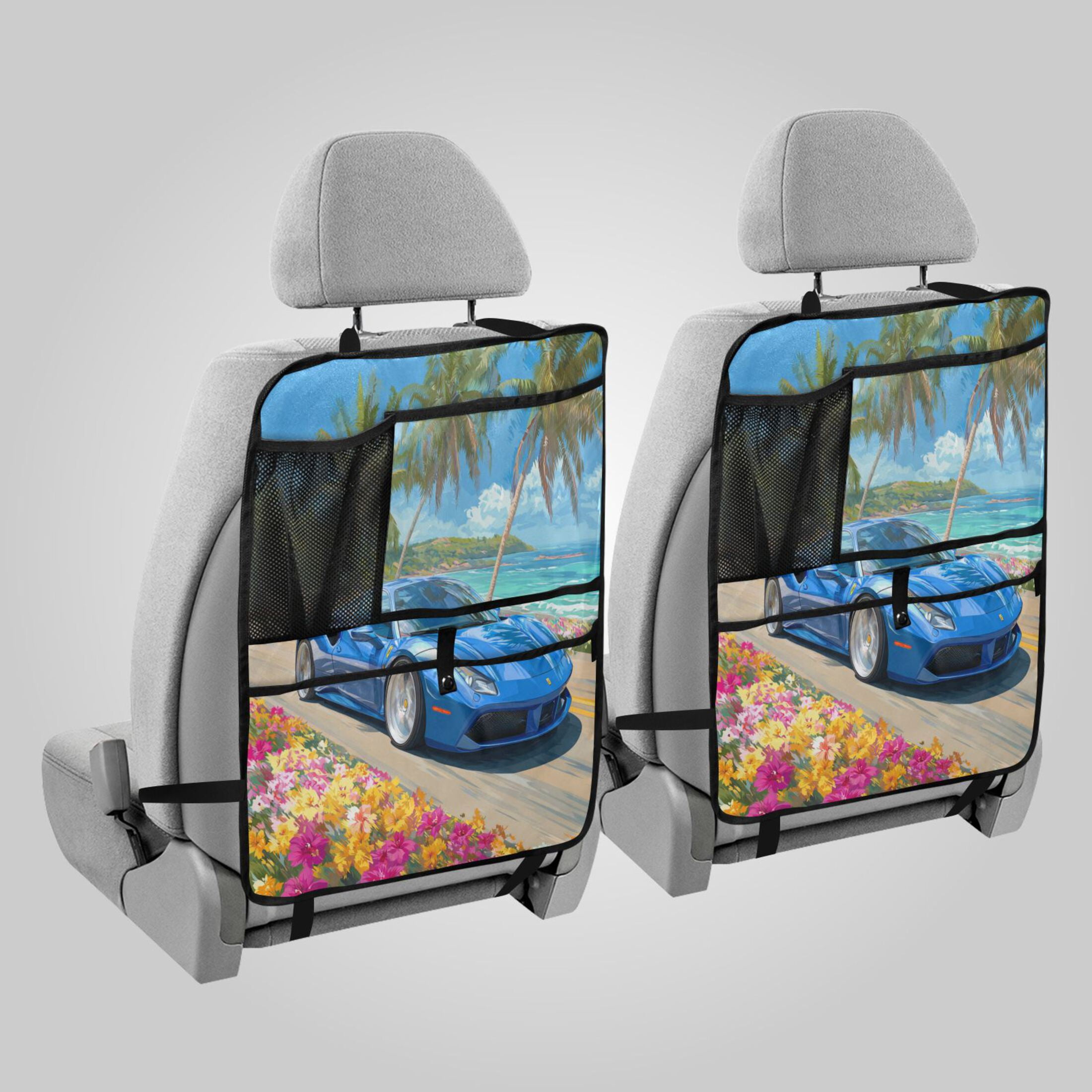 2Pack Car Back Seat Organizer Antique Nylon Fabric Thickened Waterproof ...
