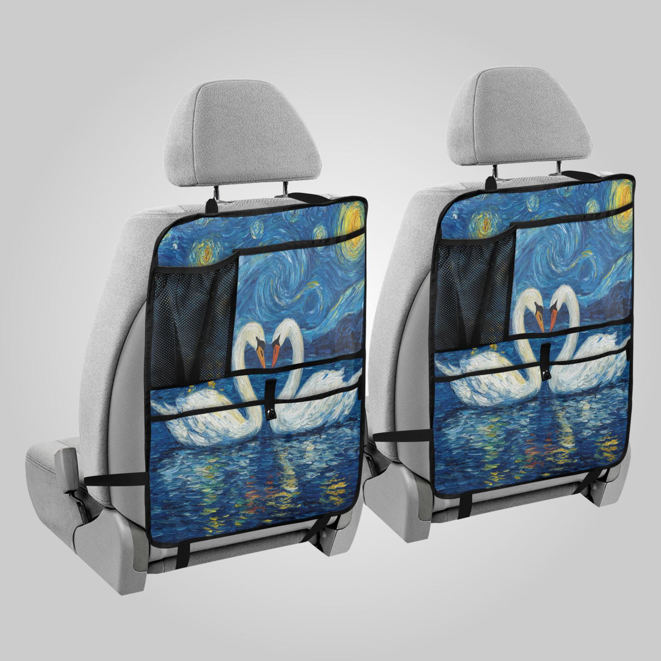 2Pack Car Back Seat Organizer Antique Nylon Fabric Thickened Waterproof ...