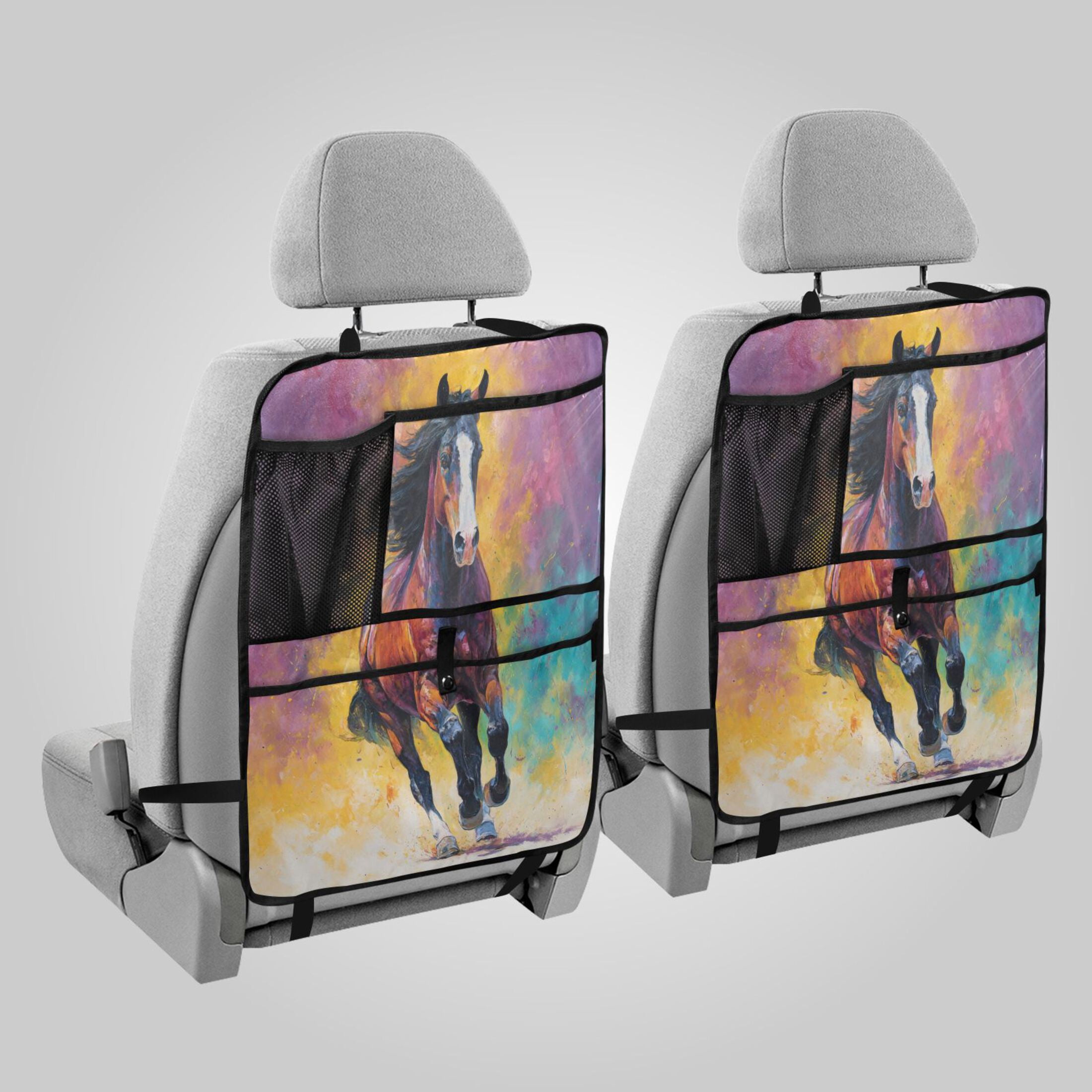 2Pack Car Back Seat Organizer Antique Nylon Fabric Thickened Waterproof ...
