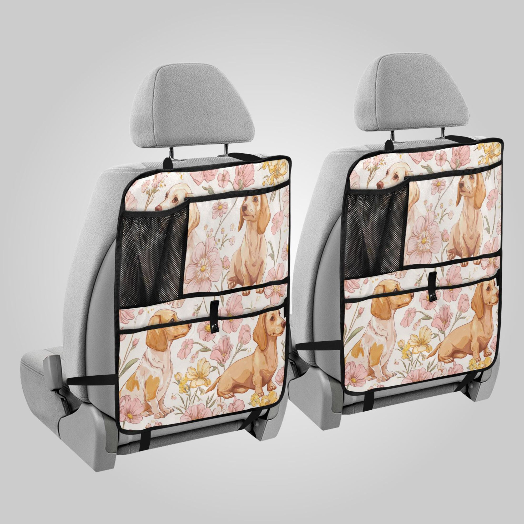 2Pack Car Back Seat Organizer Antique Nylon Fabric Thickened Waterproof ...