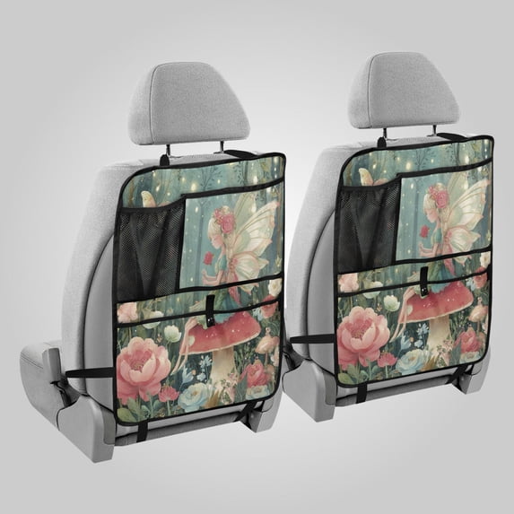 2Pack Car Back Seat Organizer Antique Nylon Fabric Thickened Waterproof ...