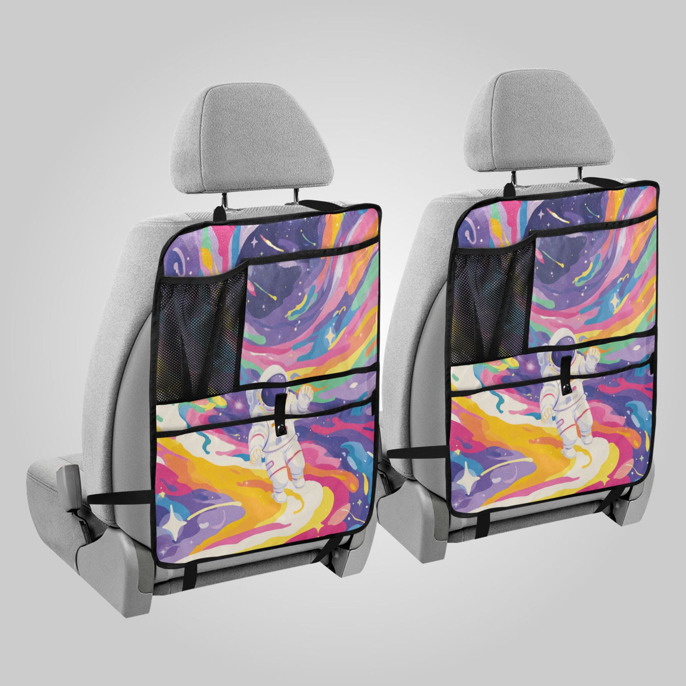 2Pack Car Back Seat Organizer Antique Nylon Fabric Thickened Waterproof ...