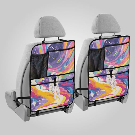 2Pack Car Back Seat Organizer Antique Nylon Fabric Thickened Waterproof ...