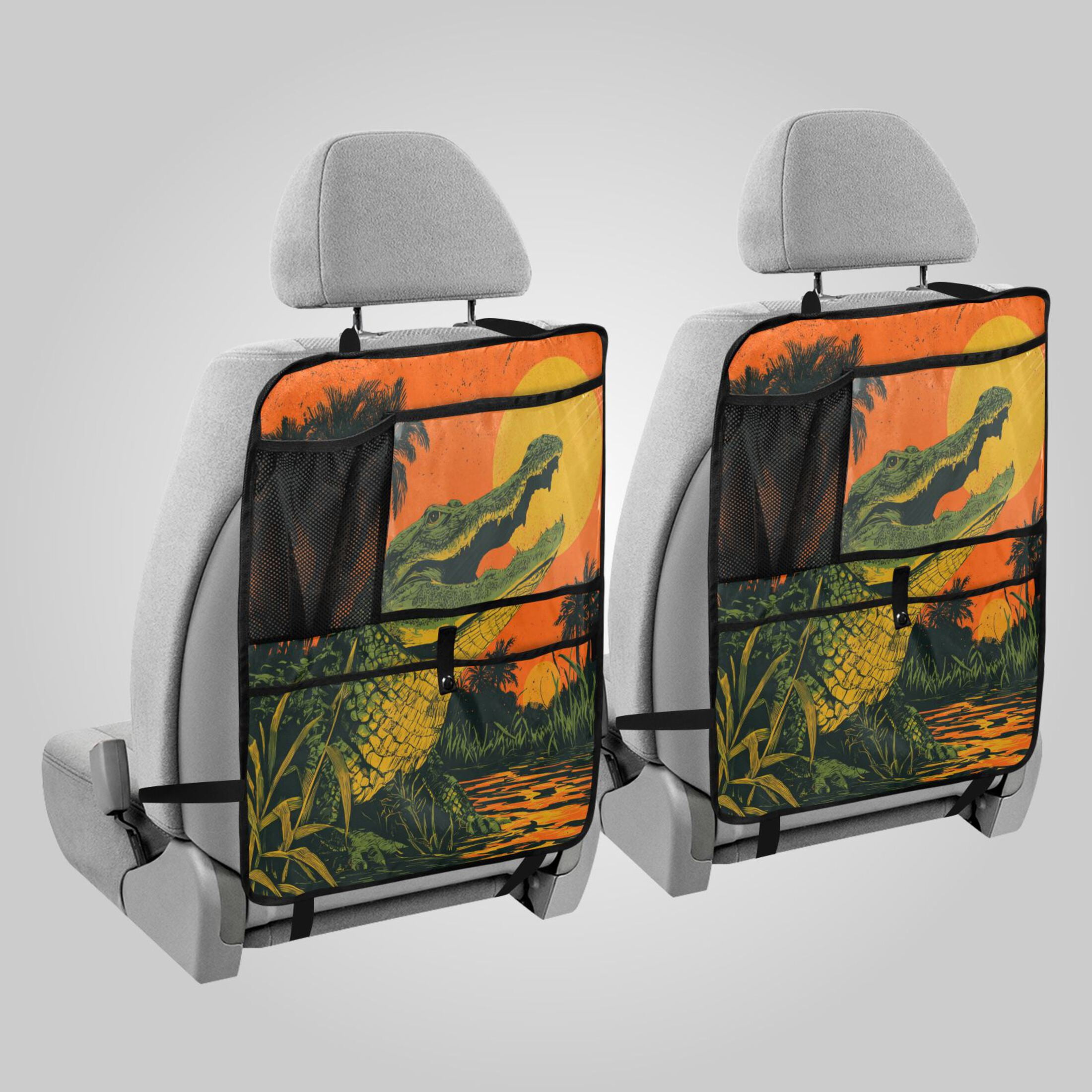 2Pack Car Back Seat Organizer Antique Nylon Fabric Thickened Waterproof ...