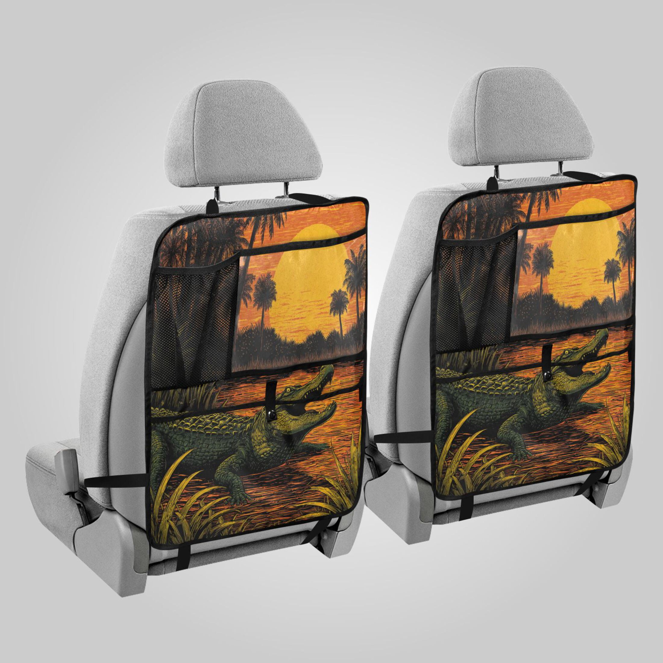 2Pack Car Back Seat Organizer Antique Nylon Fabric Thickened Waterproof ...