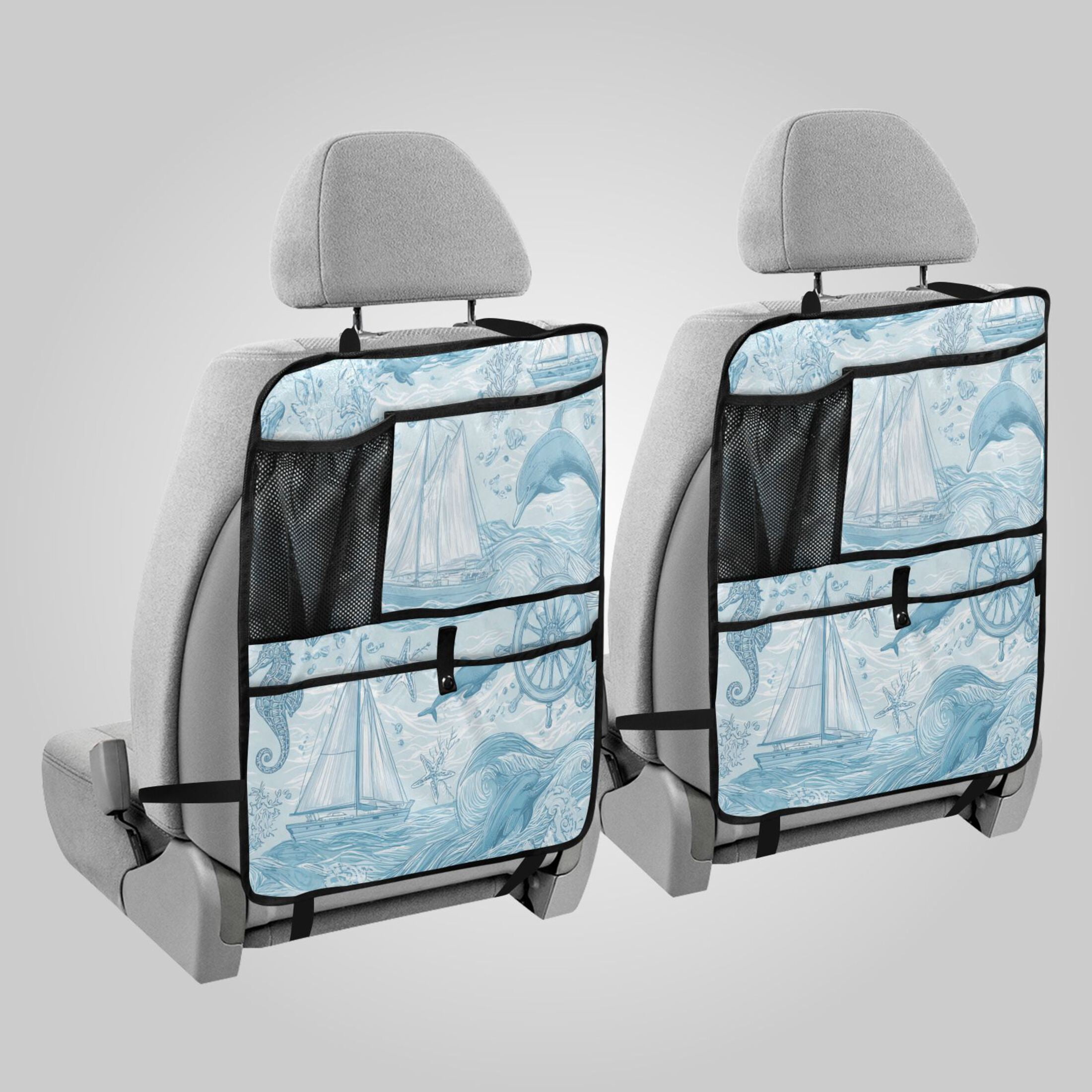 2Pack Car Back Seat Organizer Antique Nylon Fabric Thickened Waterproof ...