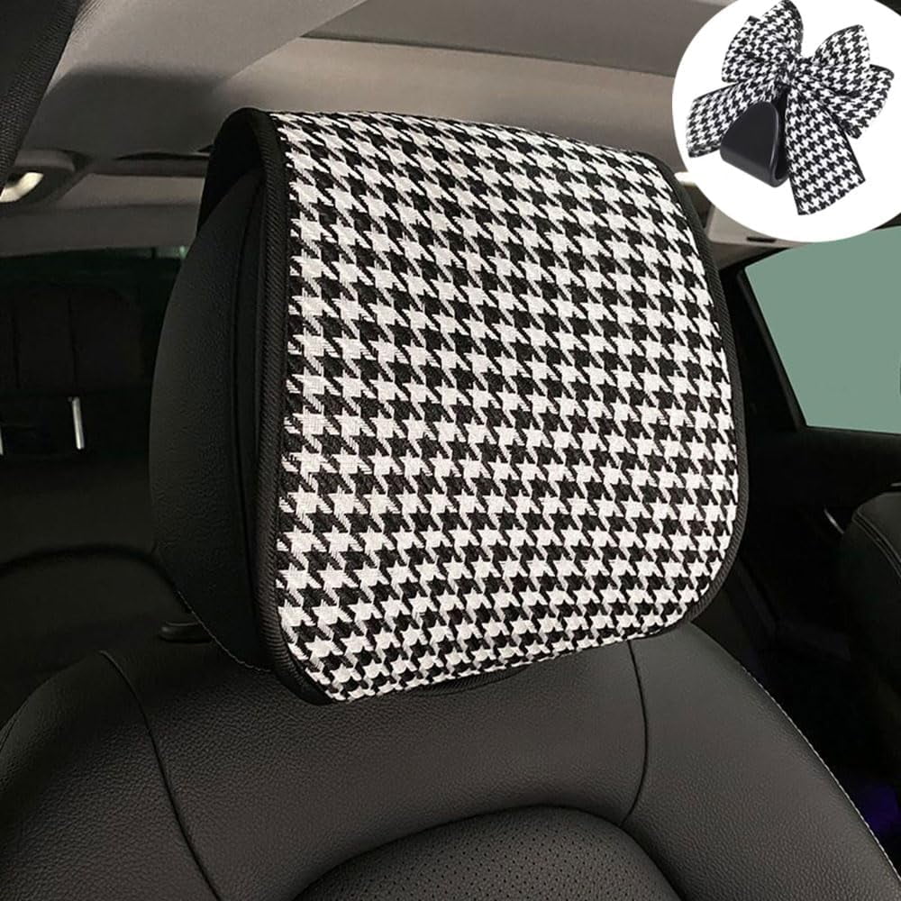 2Pack Car Seat Headrest Cover Breathable Flexible Elastic Auto Head ...