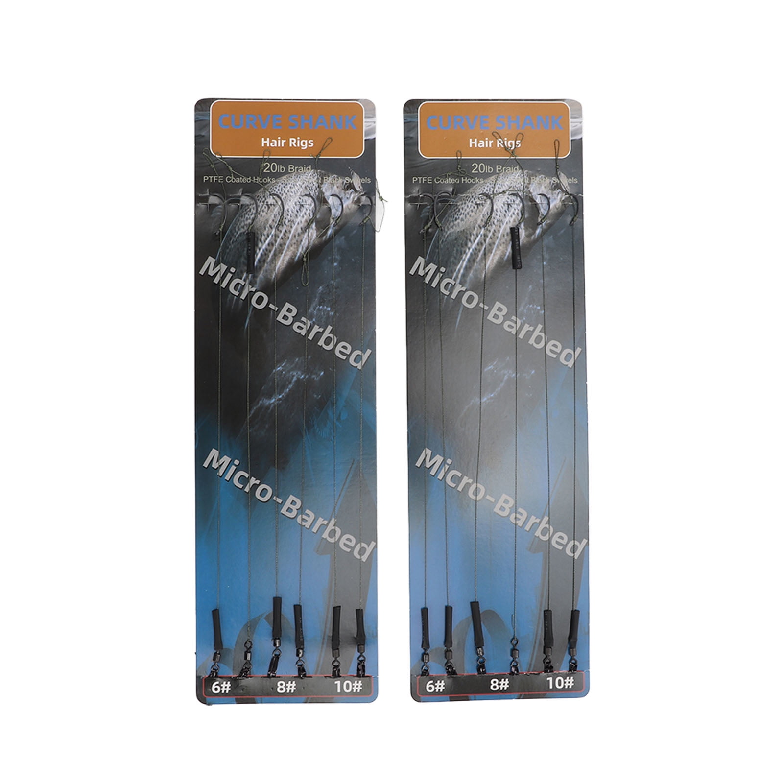 2Pack Carp Hair Rigs Kit PTFE Coating Boilies Rig Carp Line Leader for ...