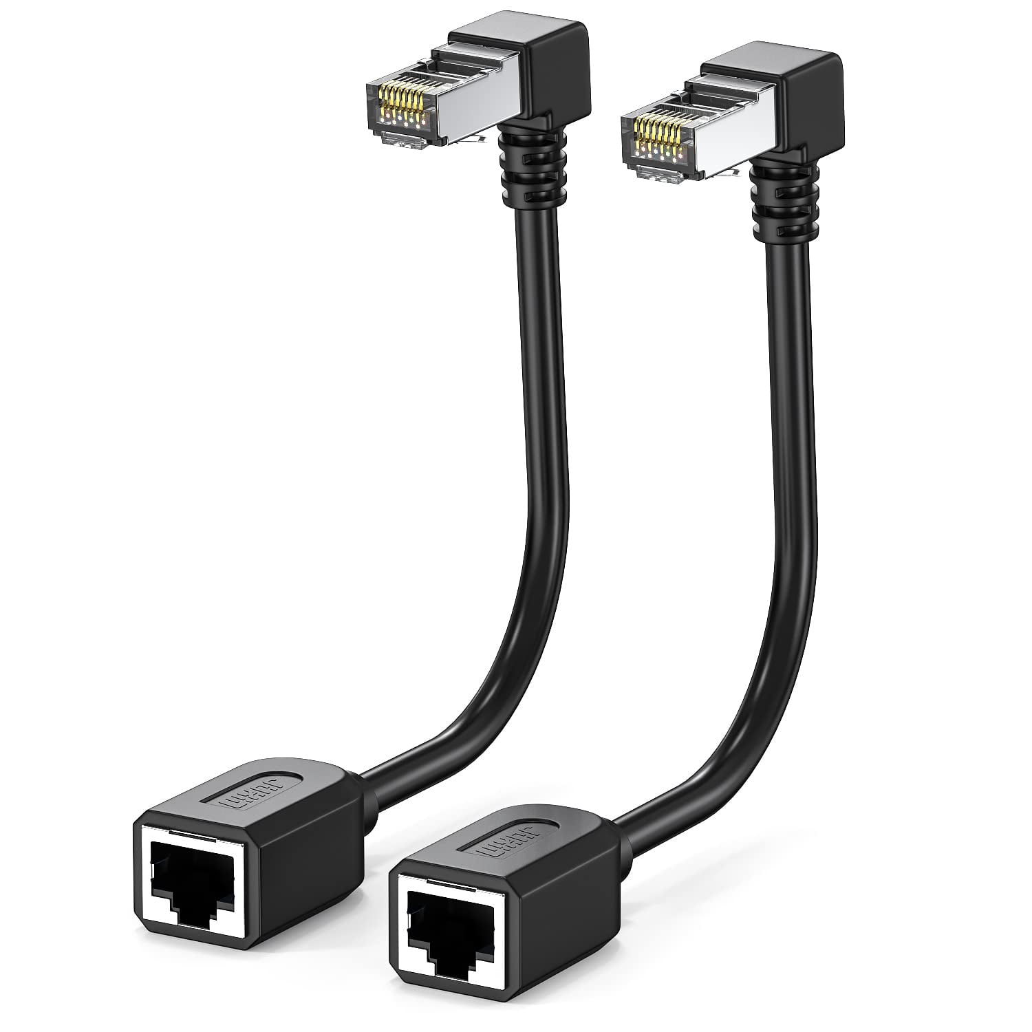 2Pack Cat6 Extension Cable 90 Degree,CAT6 Ethernet Extender Cable 4inch ...
