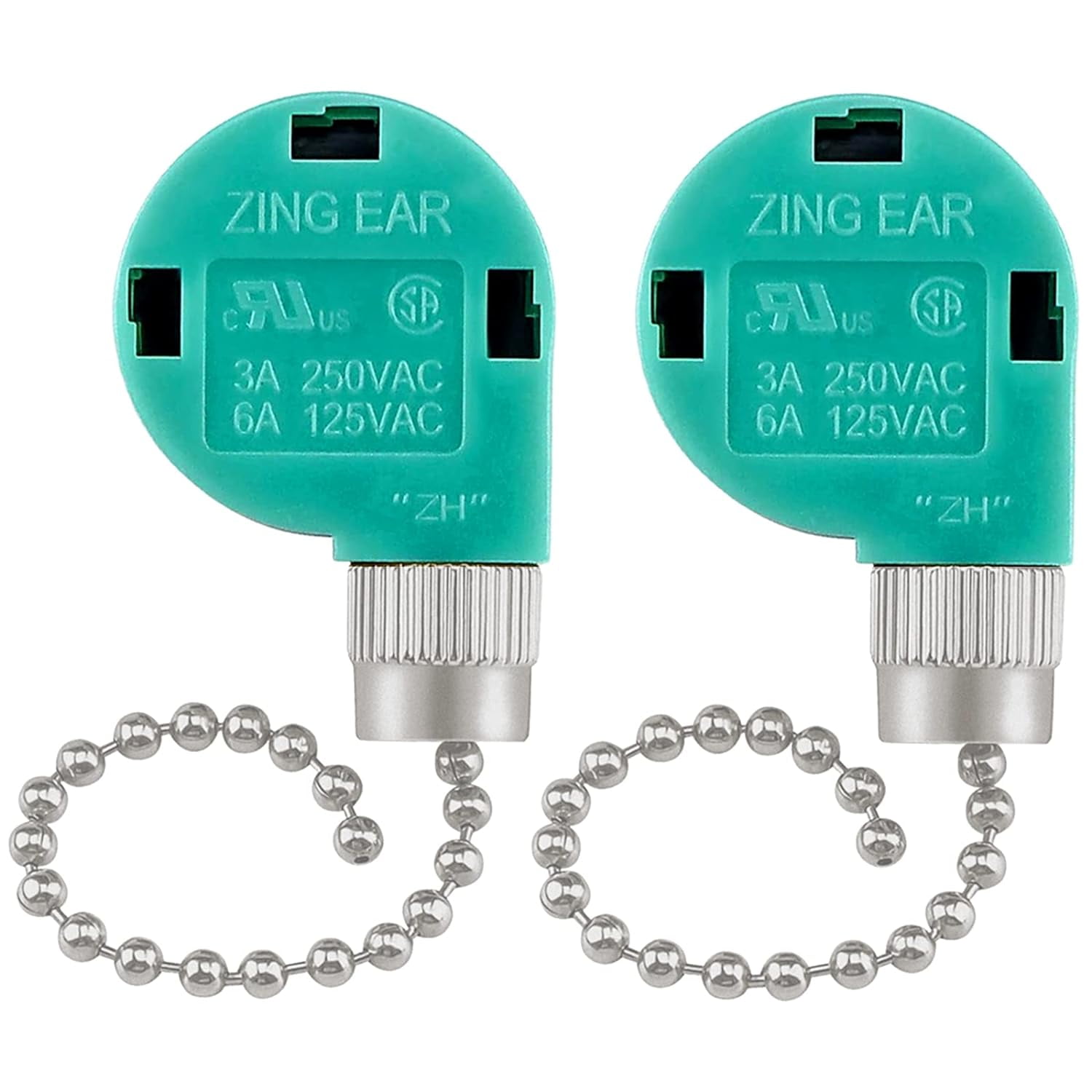 2Pack Ceiling Fan Switch 3 Speed 4 Wire Pull Chain Switch Cord UL ...