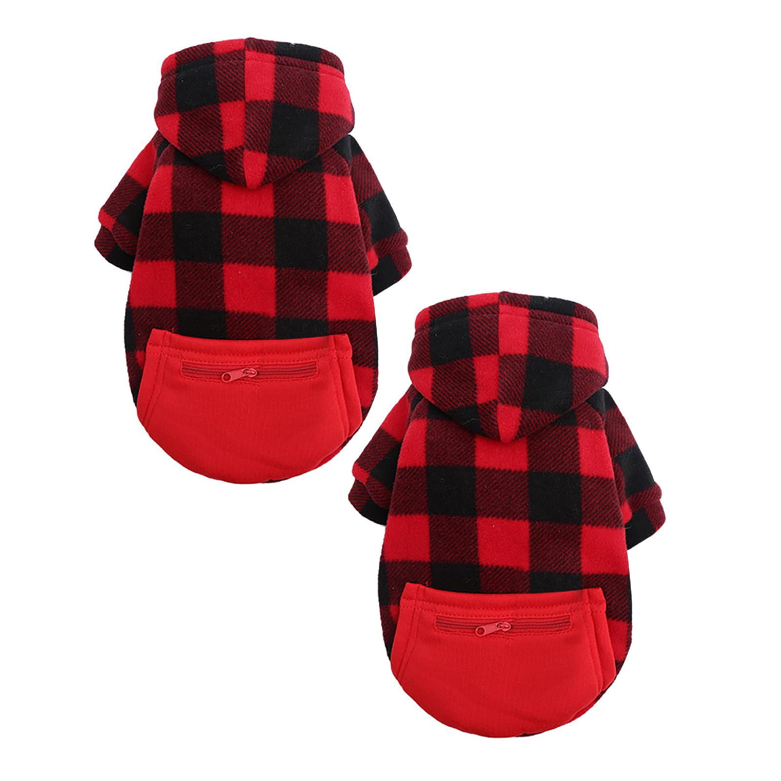 2Pack Clearance Sale! Plaid Zipper Pocket Weiwang Size Dog Clothes Cat ...