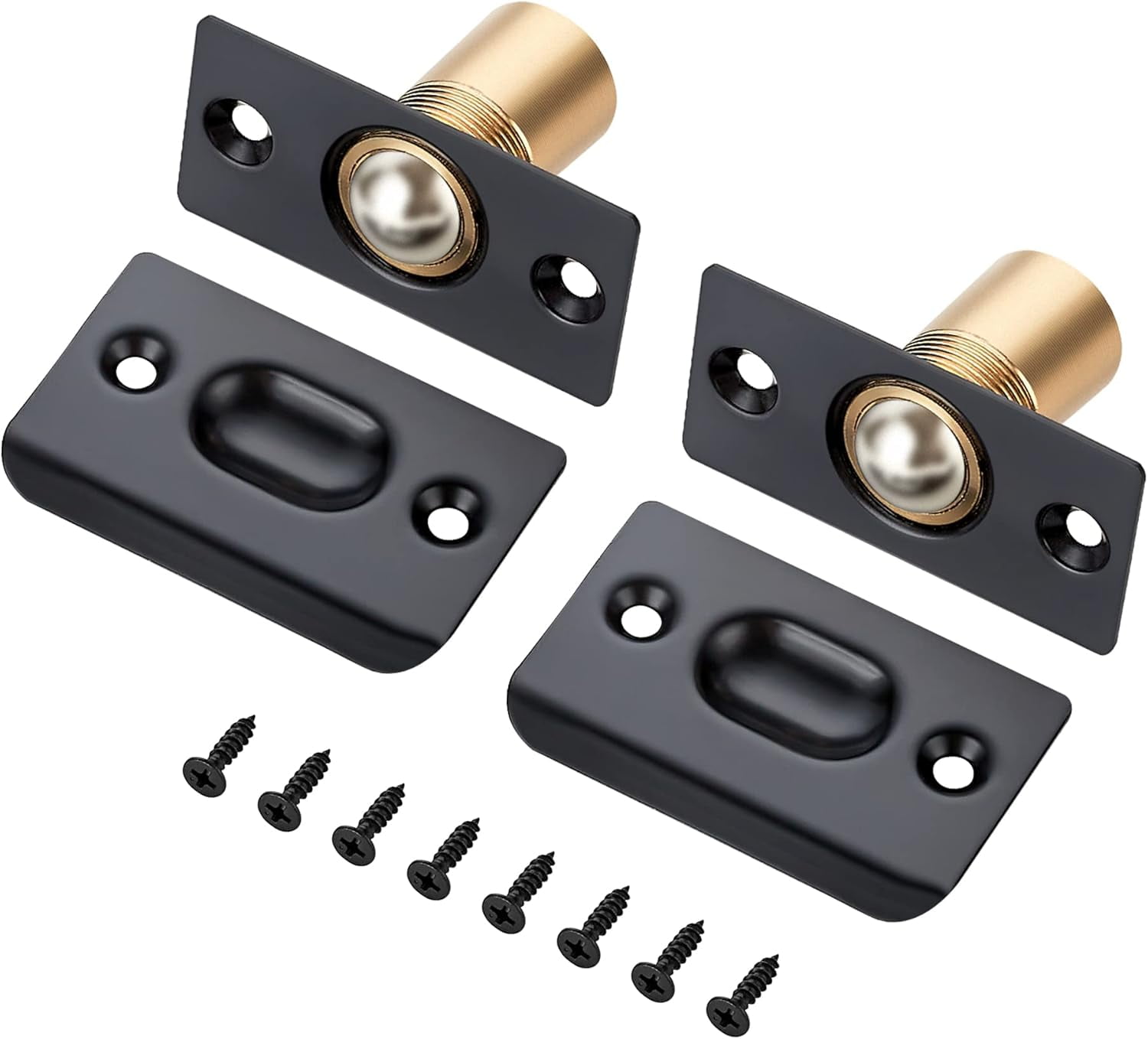 2Pack Closet Door Ball Catch Hardware Adjustable with Strike Plate ...