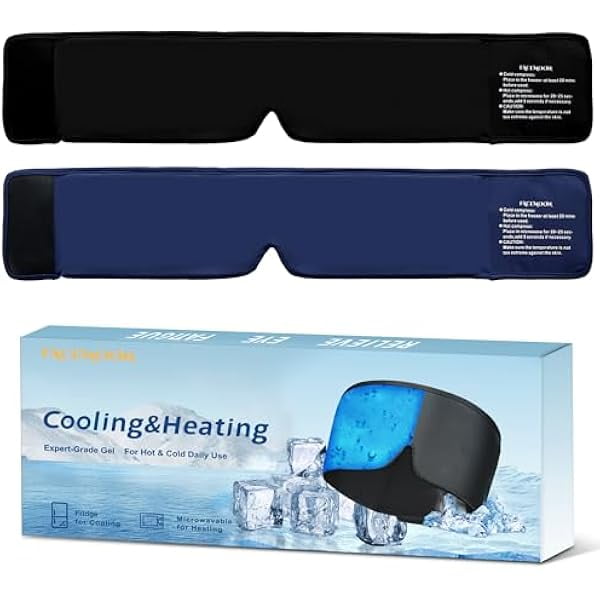 2Pack Cooling Gel Eye Masks for Cold Compress - Ice Cold Sleep Mask for ...