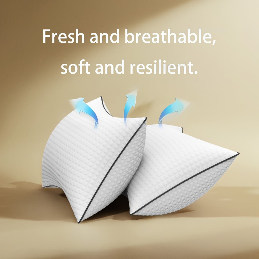 2Pack Cooling Hollow Fiber Pillows (20x30 Inches) - 3D Airflow, Hotel ...